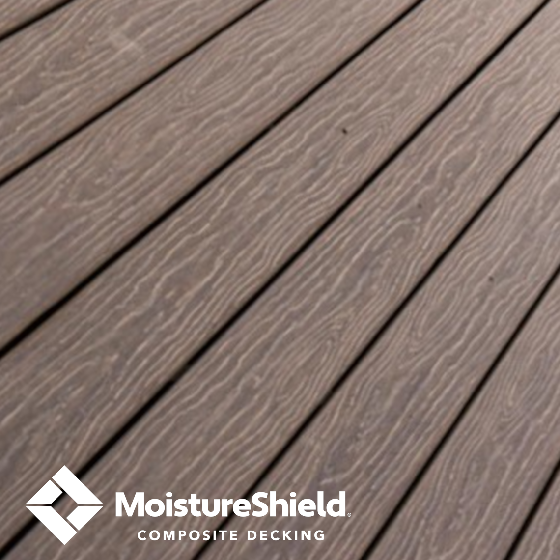 Moisture Shield Vision Composite Deck Boards - Grooved 6" x 16' - in Spanish Leather - CD16SL
