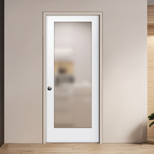 Glass Panel French Doors with Clear Tempered or White Laminate Glass ...